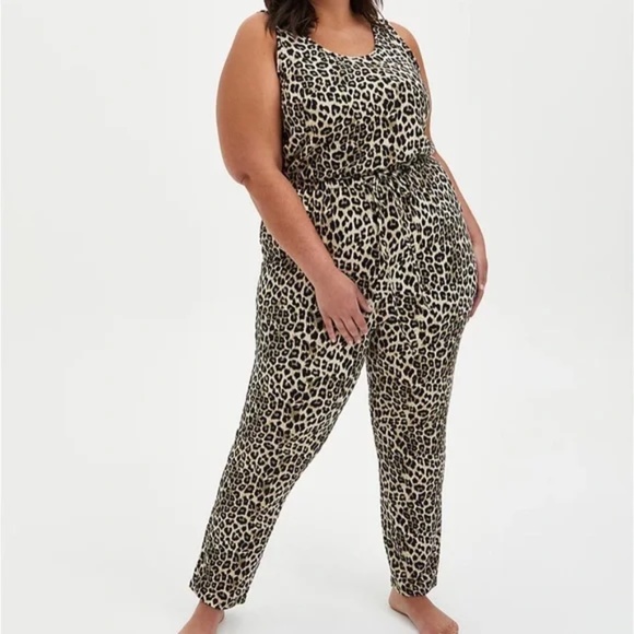torrid | Pants & Jumpsuits | Torrid Animal Print Sleep Jumpsuit Size X ...